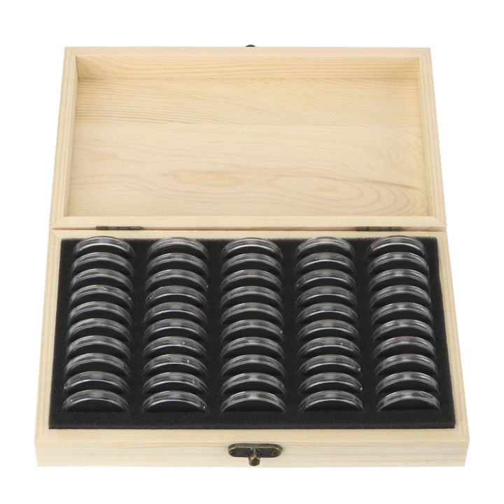 Coins Storage Box Adjustable Antioxidative Wooden Commemorative Coin ...