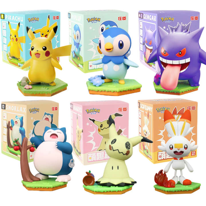 Original Pokemon Action Figure Pikachu Gengar Snorlax Piplup Clockwork ...