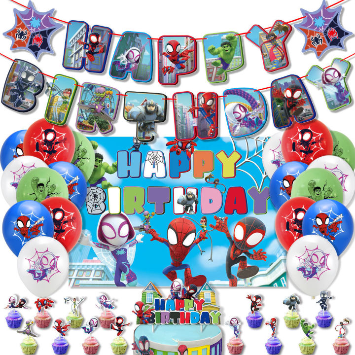 FastShipping Spidey And His Amazing Friends Party Decoration Supplies ...