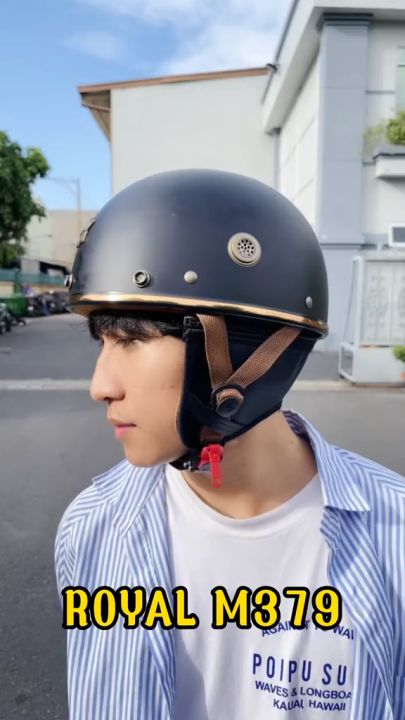 Mũ Bảo Hiểm Nửa Đầu Royal M379 - Đệm Tai Tháo Rời -Tặng Kèm Lưỡi Trai - Kiều Dáng Classic PUG ...