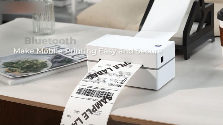 Waybill Printer 105mm A6 bluetooth thermal Express Sticker Cellphone ...