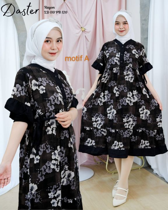 Daster rayon motif bunga premium | Lazada Indonesia