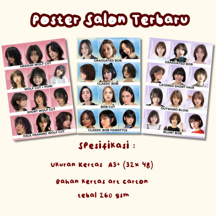 Poster Salon poster model potong rambut wanita poster salon terbaru ...