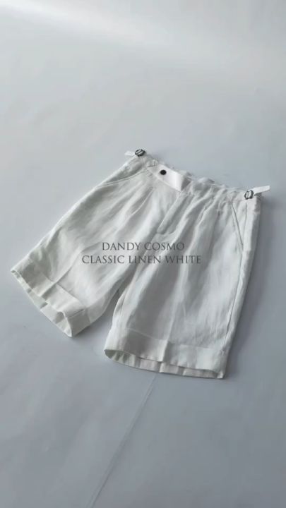 DANDY COSMO | กางเกงขาสั้น Classic Linen White Limited Edition | Lazada ...