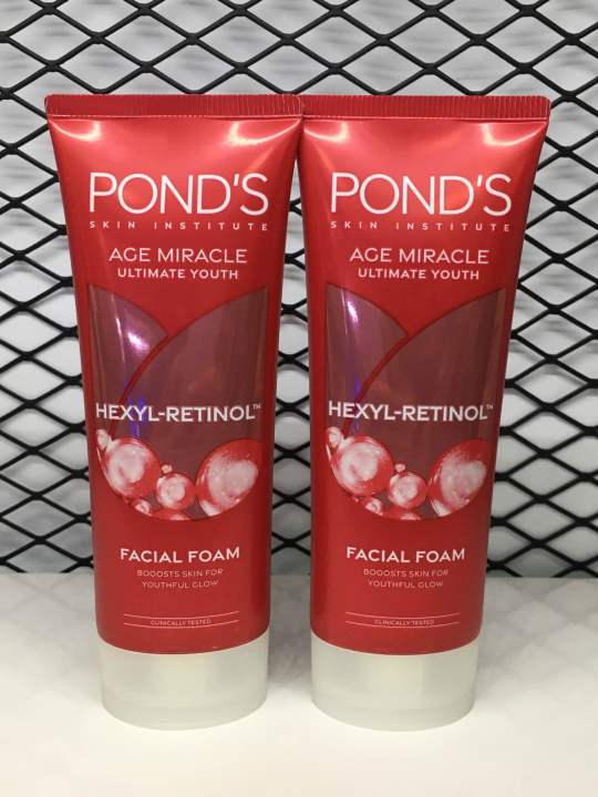 Pond's (Bundle of 2) Age Miracle Ultimate Youth Facial Foam with Hexyl ...