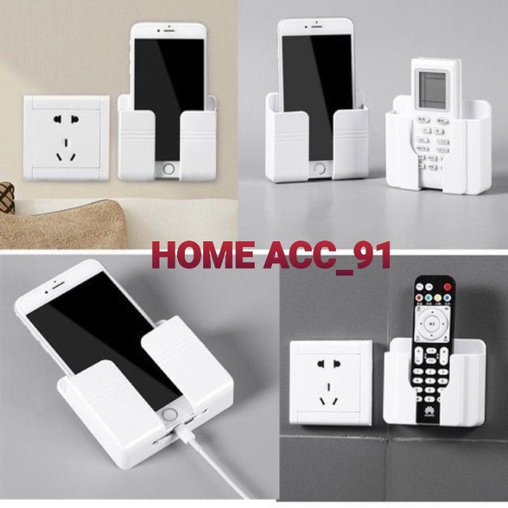 RAK GANTUNGAN HP CHARGER REMOTE TV AC TEMPEL TEMBOK HOLDER PHONE CAS ...