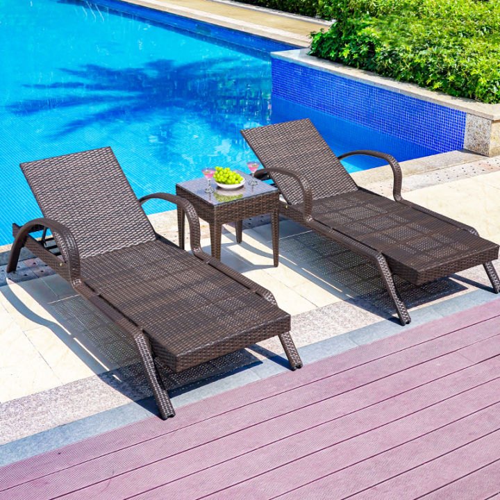 Shuyi Sun Lounger Outdoor House Courtyard Swimming Pool Beach Chair ...