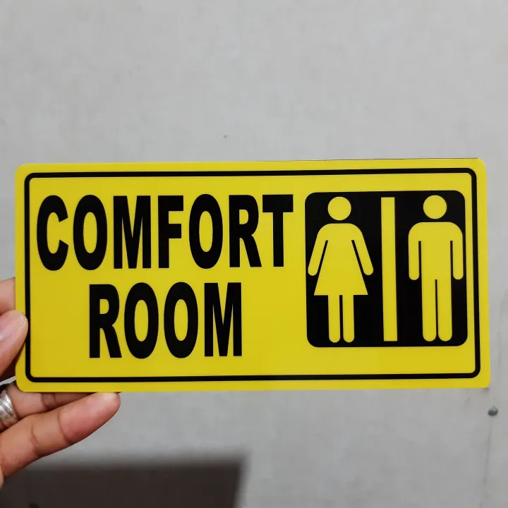 COMFORT ROOM SIGNAGE PVC TYPE WATERPROOF AND NON-FADING | Lazada PH
