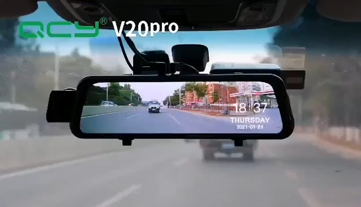 ORIGINAL QCY V20pro 1080P+1080P dash cam 9.66'in touch screen/super ...