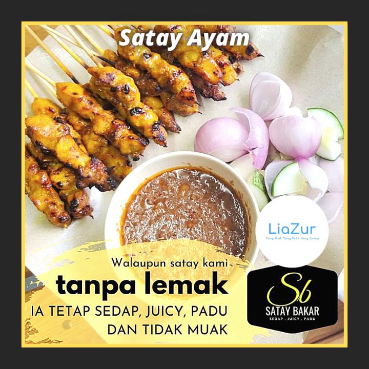 Home Made Satay Frozen (Tanpa Lemak)+ FREE Kuah Kacang (Satay Ayam ...