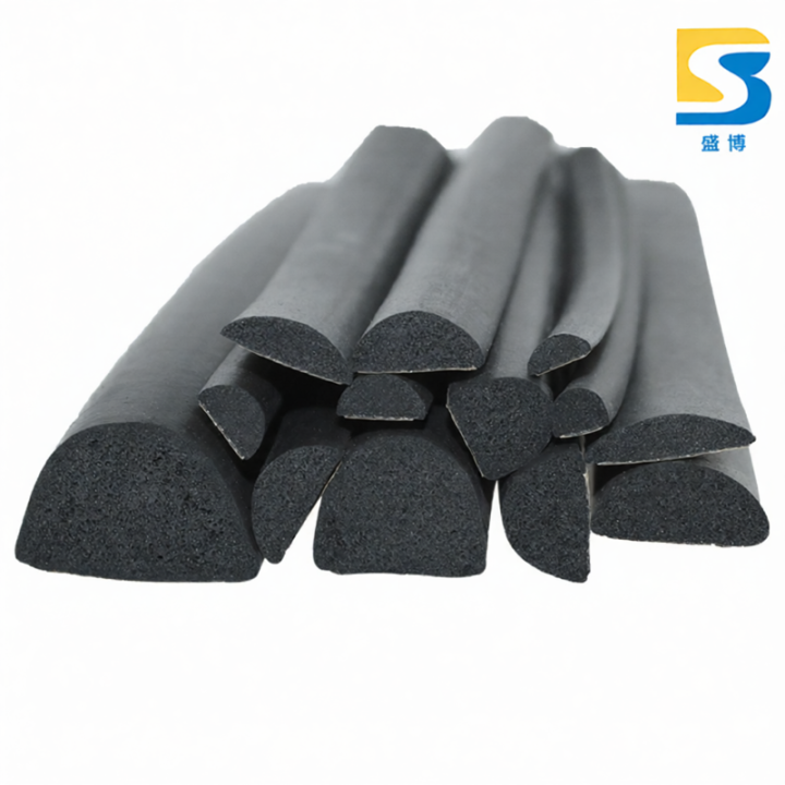 D-Shaped Solid Half-Circle Rubber Strip Foam Sealing Sponge Anti ...