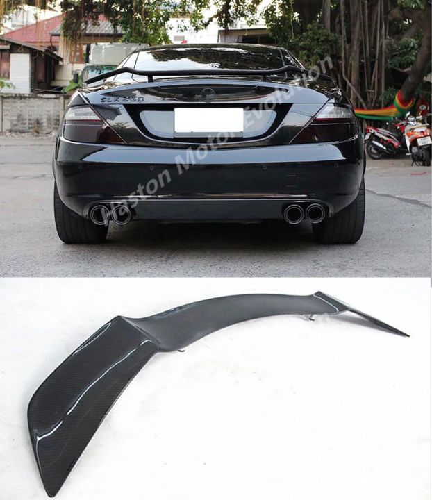 MERCEDES benz SLK R171 R172 rowen GT carbon fiber rear spoiler boot ...