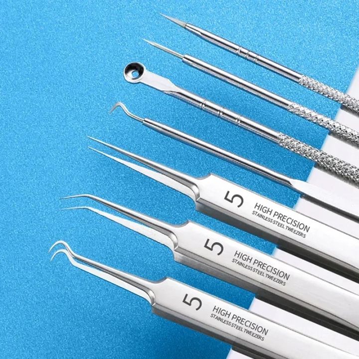 German Ultra-fine No. 5 Cell Pimples Blackhead Clip Tweezers Beauty ...
