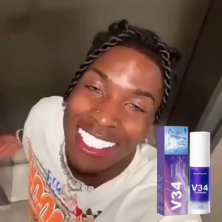 West&Month ยาสีฟัน V34 ทำความสะอาดช่องปาก กลิ่นสดชื่น ขจัดคราบเหลือง ป้องกันฟันเหลือง ขจัดหินปูน ...
