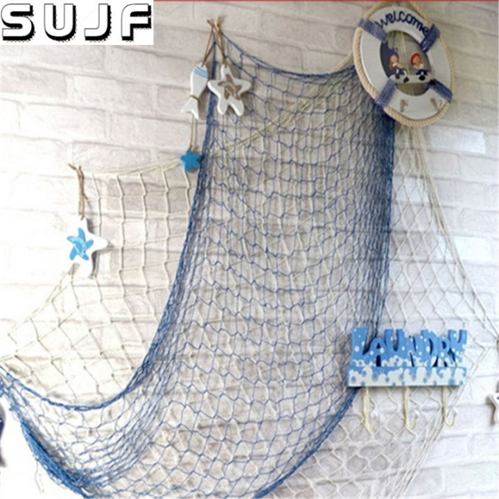 1 PC Mediterranean Decorative Nautical Fishing Net Beach Party Decor ...