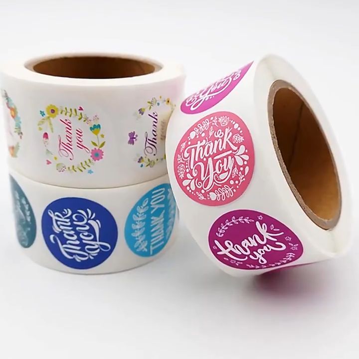 COD Sticker Thank You 500 pcs/stiker terima kasih Warna Self Adhesive ...