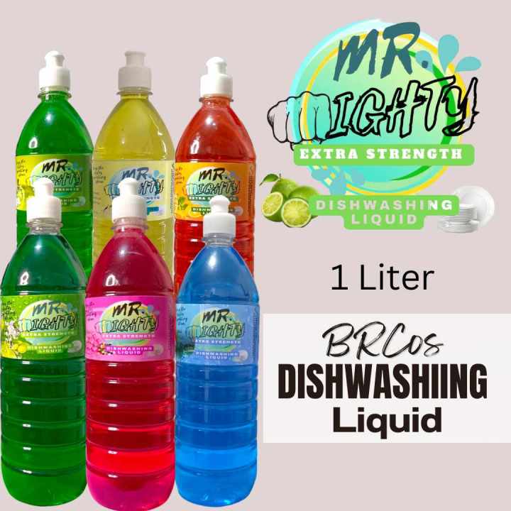 BRCos Mr. Mighty Dishwashing Liquid Detergents Sports Cap 1 Liter ...