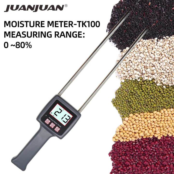 TK100 Portable Digital Grain Moisture Meter Corn Rice Soybean Peanut ...