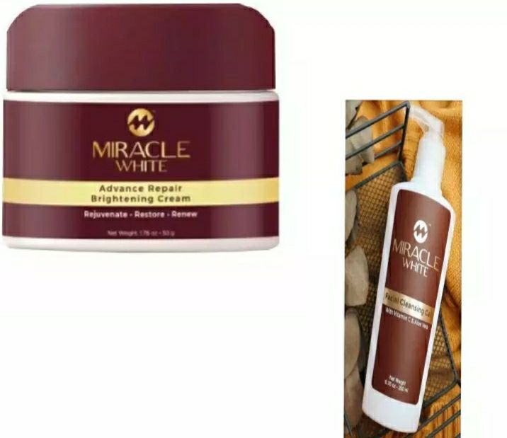 MIRACLE WHITE CREAM 01 & CLEANSER skin's smooth texture with no residue ...