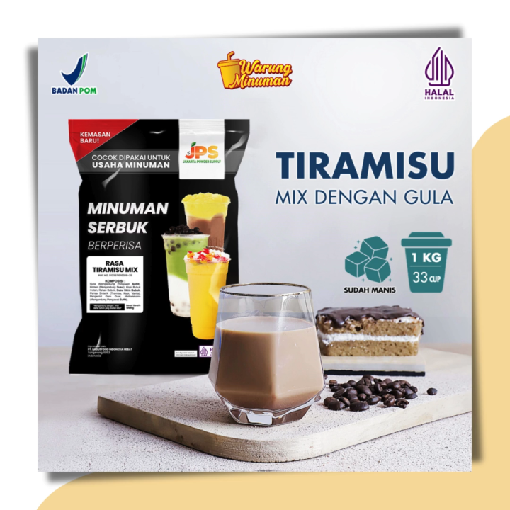 Bubuk Minuman Tiramisu Mix Gula 1 kg - Serbuk Kopi Krim Premium JPS ...