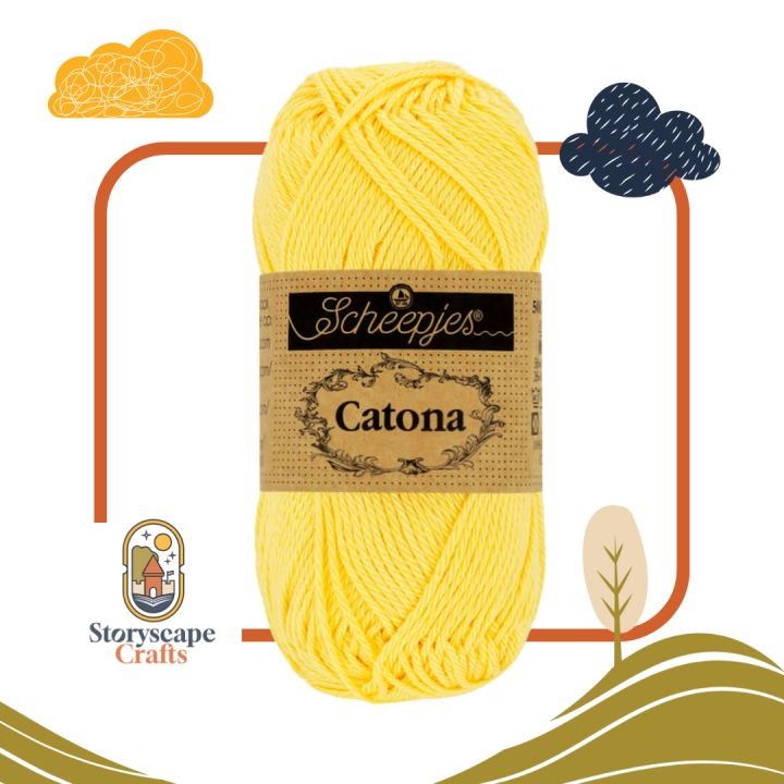 Scheepjes Catona Yarn 50g 100% Mercerized Cotton Yarn for Crochet ...