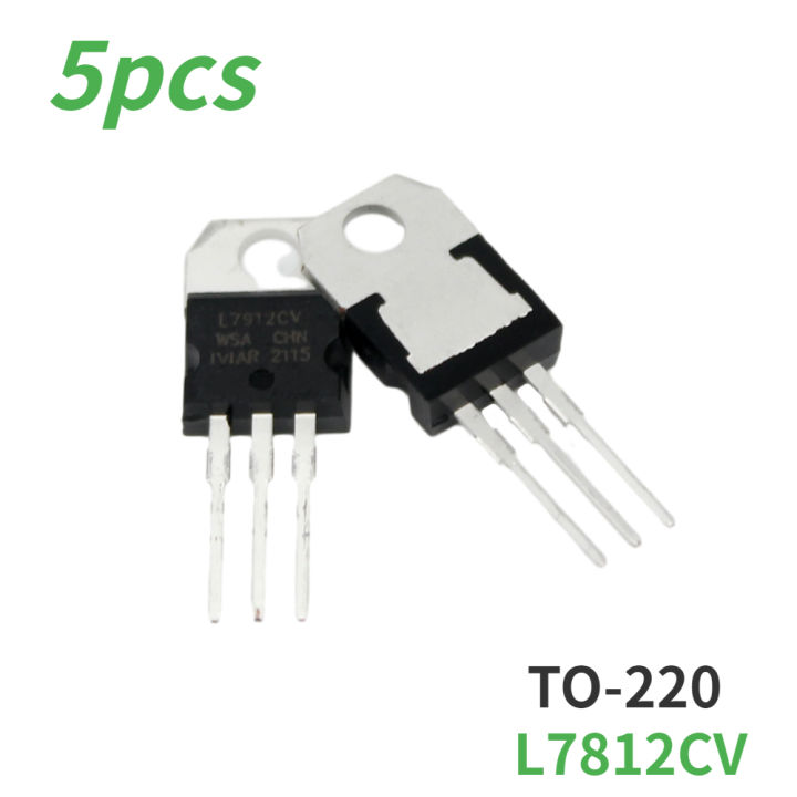 5pcs TO-220 L7812CV Negative Voltage Regulator MOSFET Transistor -12V 1 ...