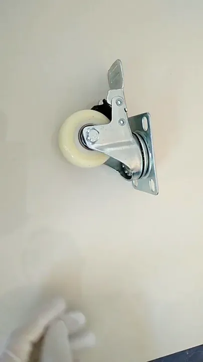 Roda NYLON MATI HIDUP REM Medium Duty Double Bearing Roda Kastor Troli ...