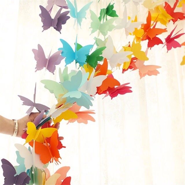 2.5m butterfly paper curtain garland | Lazada PH
