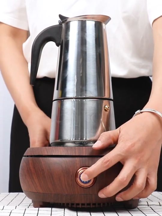 MK HomeFlow 6/9 Cup Coffee Maker Pot, Stainless Steel Moka Pot, Stovetop Espresso Coffee Maker ...