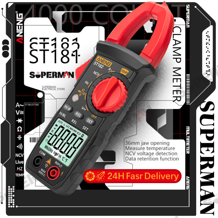 ANENG ST181/ST182 Digital Clamp Meter Multimeter Tester Digital Tester ...
