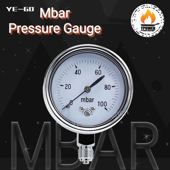 100 Mbar pressure gauge/100&300 Mbar light pressure gauge | Lazada