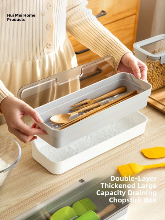 Thickened Dustproof Chopsticks Storage Box High End New Model Kitchen ...