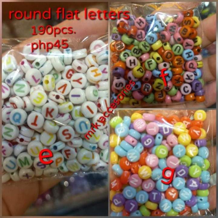 Round Plat Letters Beads, Sold Per Pack , 190 pcs. per Pack, | Lazada PH