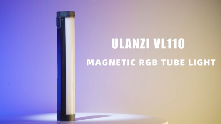 Ulanzi VL110 24cm 2600mAh Magnetic RGB Tube Light with 2500K-9000K Warm and Cold Tones and 360 ...
