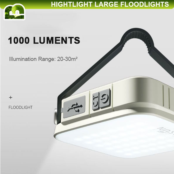 Outdoor 1000LM Type C Rechargeable Portable LED Camping Light with ...