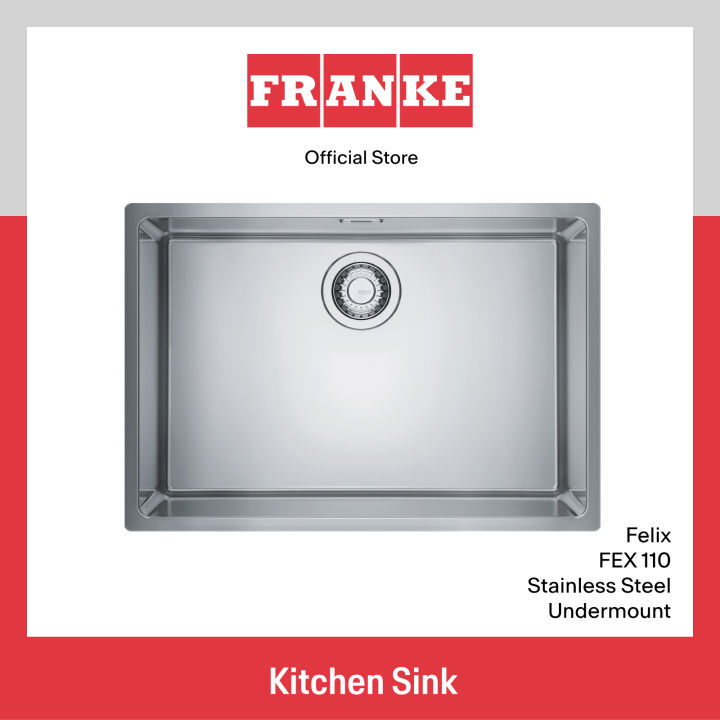 Franke Felix kitchen sink stainless steel undermount single bowl FEX ...