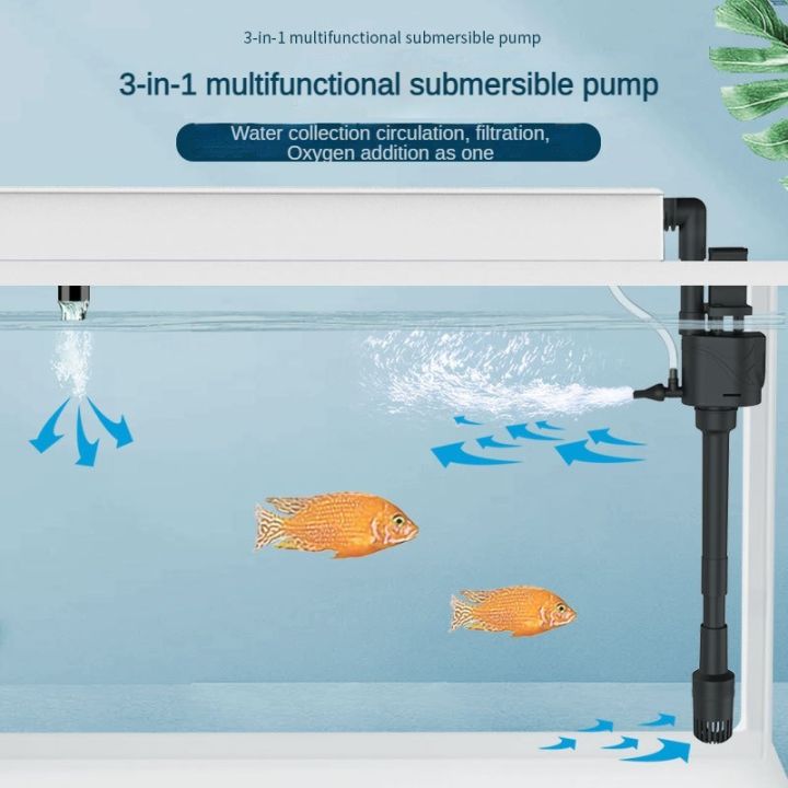 Fish tank oxygen pump ultra quiet filter 3-in-1 fish farming oxygen ...