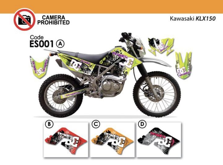Kawasaki klx 150 klx150 body sticker decal custom (001) | Lazada