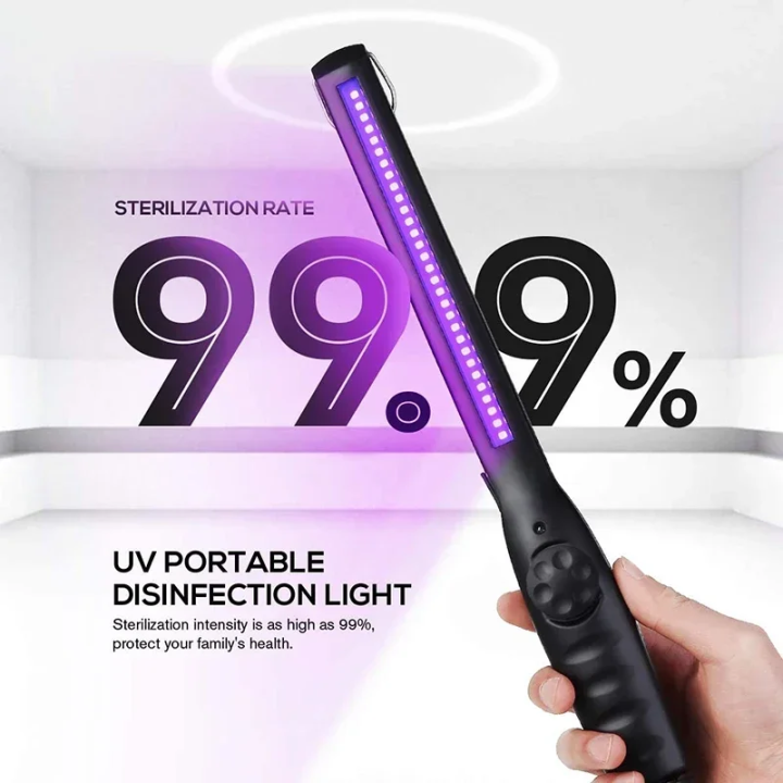 30 LED UV Sterilizer Lamp Rechargeable Household Ultraviolet ...