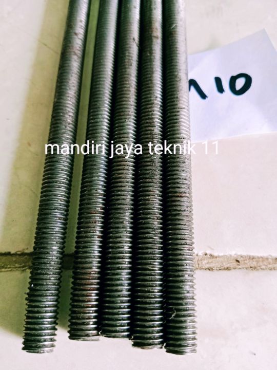 As Drat M10 Panjang 1 Meter Baut Long Full Drat Kasar(P1.50) | Lazada Indonesia