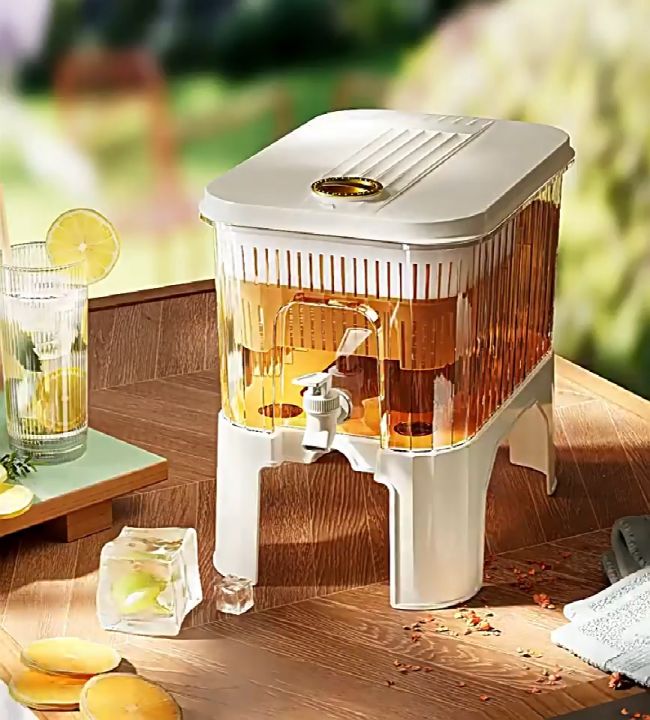 Capacity Beverage Dispenser Refrigerator Bucket With Faucet Plastic ...