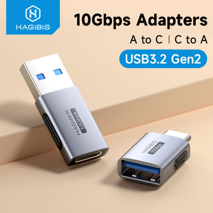 Hagibis USB to Type C OTG Adapter 10Gbps High-Speed Data Transfer USB C ...