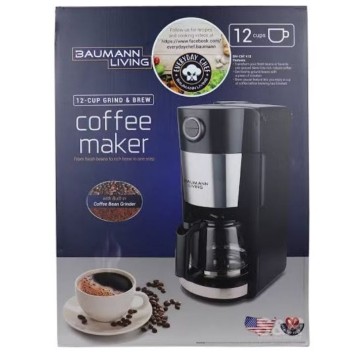 Baumann Living Grind and Brew Coffee Maker 12 Cups | Lazada PH