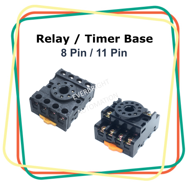 PF083A-E PF083A 8 Pin PF113A 11 Pin Track Mounted Socket Base Relay ...