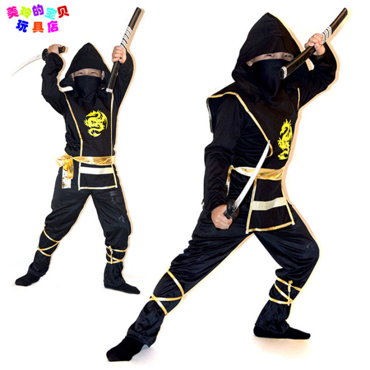 Ninja Clothes Halloween Children's Masked Costume Ninja Performance ...