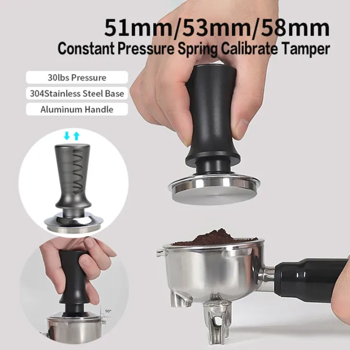 Espresso Tamper 51mm 53mm 58mm Barista Coffee Tamper with Calibrated ...