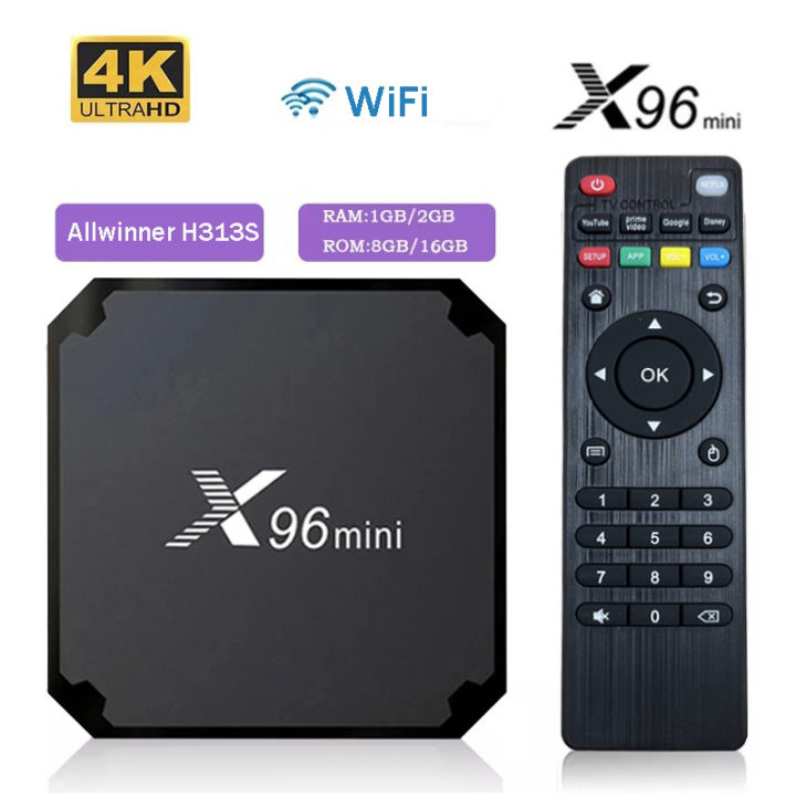 Original X96 mini TV Android 11 Smart tv Box H313 S quad core 2GB 16GB WiFi media player HD 4K ...