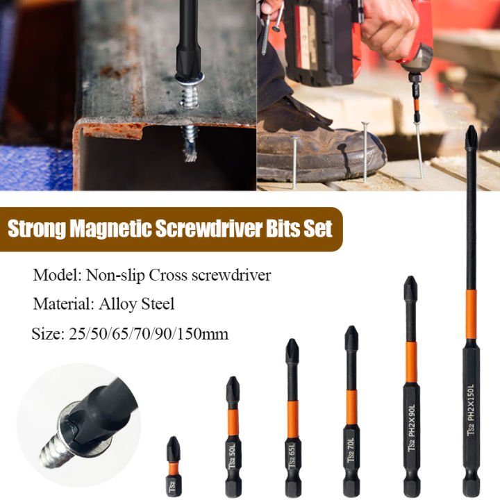 Non-Slip Impact Batch Head Strong Magnetic Cross High Torque Hardness ...