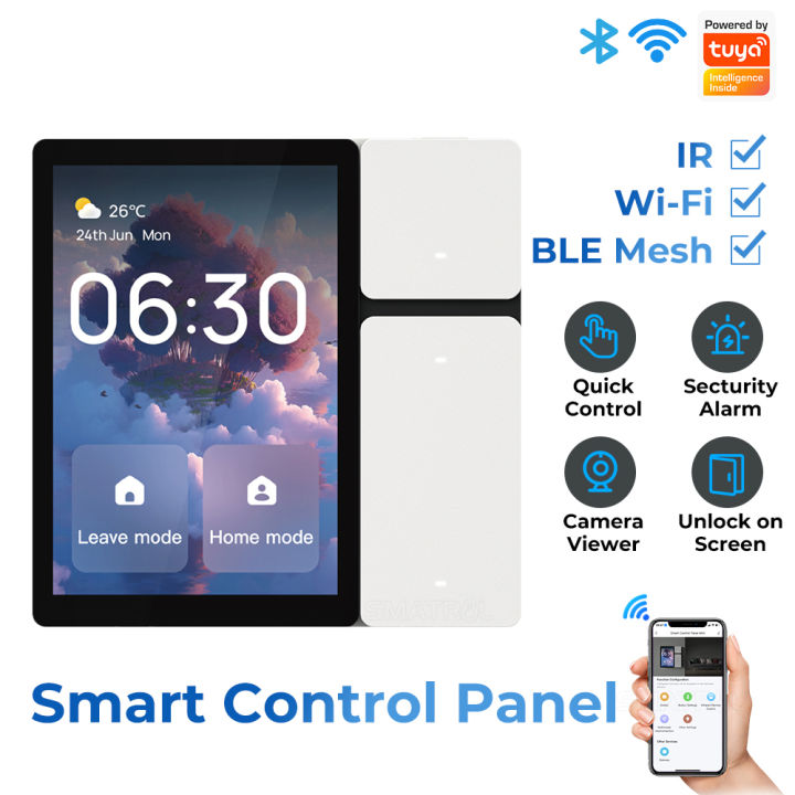SMATRUL Tuya Smart Home Multi-functional Touch Screen Control Panel 3.5 ...