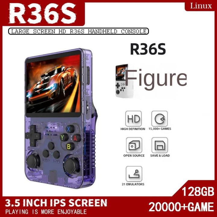 Open Source R36S Retro Handheld Video Game Console Linux System 3.5 Inch IPS Screen Portable ...